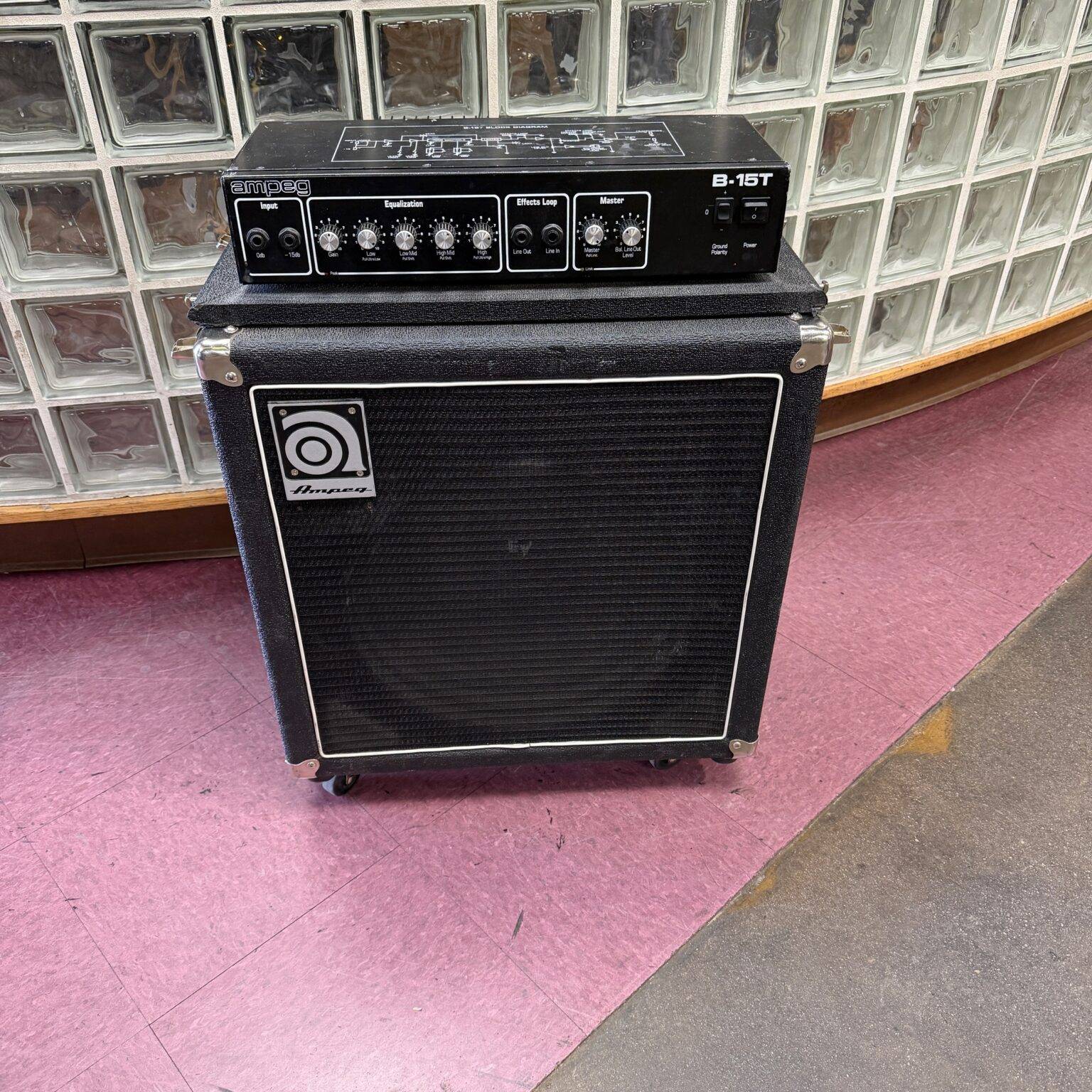Used Ampeg B-15T Flip Top Bass Amp Amplifier with EV Speaker | Metro ...