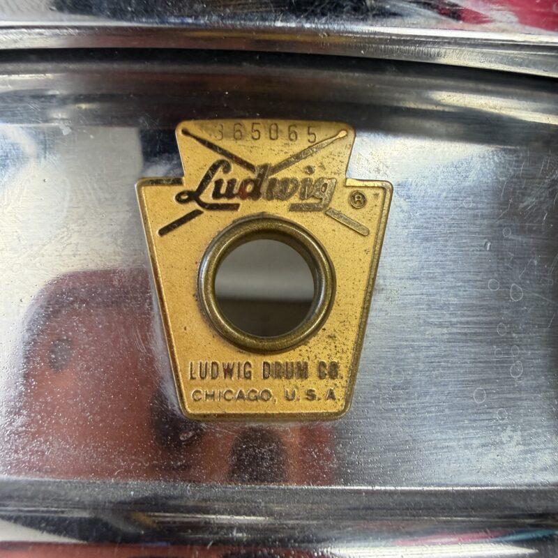Vintage 1966 Ludwig 14″x5″ Chrome over Brass Snare Drum Keystone Badge ...